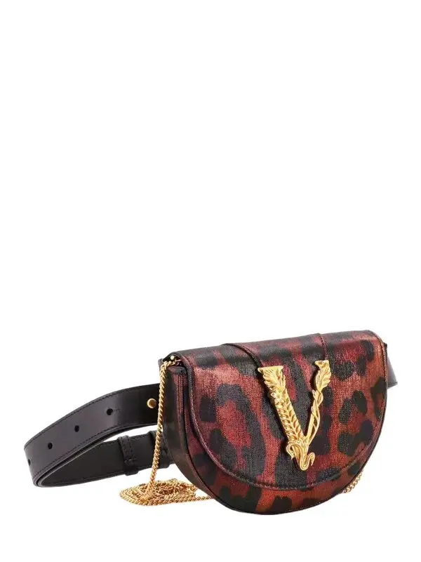 Versace Virtus Printed Fabric Belt Bag - Multicolour