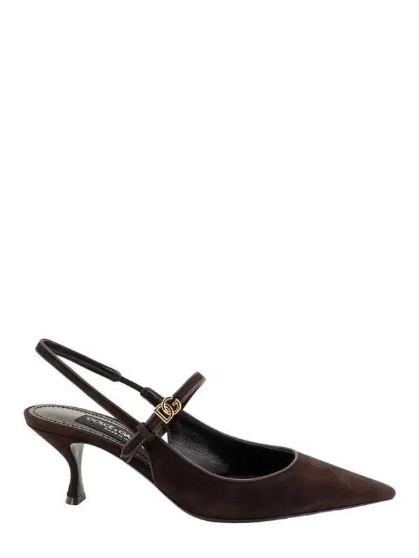 Dolce & Gabbana Suede Slingback Décollet - Brown