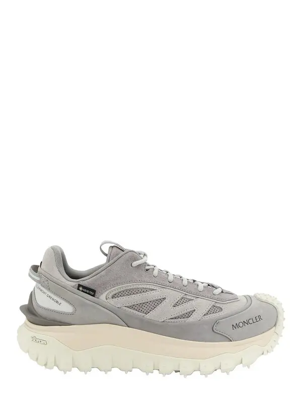 Moncler Trailgrip Apex Craft Gtx Mesh And Suede Sneakers - Grey