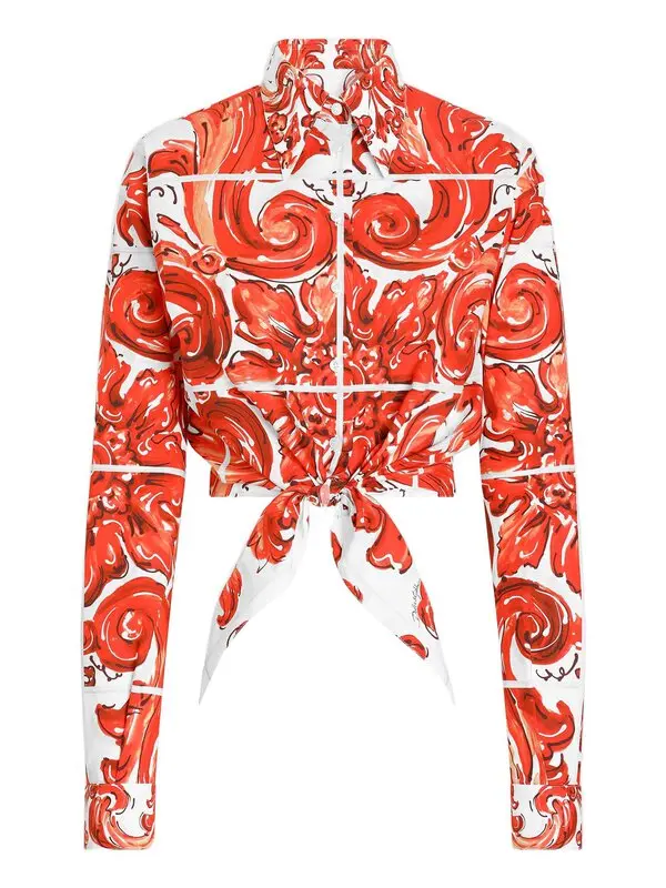 Dolce & Gabbana Majolica-print Silk Shirt - Multicolor