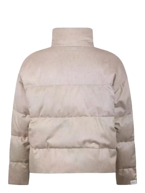 Max Mara Short Reversible Cashmere Puffer Jacket Albino - Neutrals