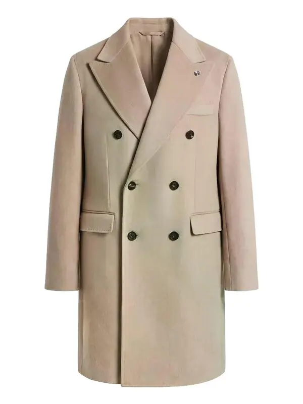 Peserico Double-breasted Coat - Neutrals
