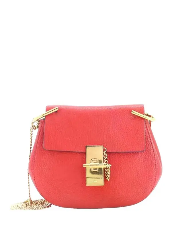 Chloé Drew Leather Mini Cross Body Bag - Red