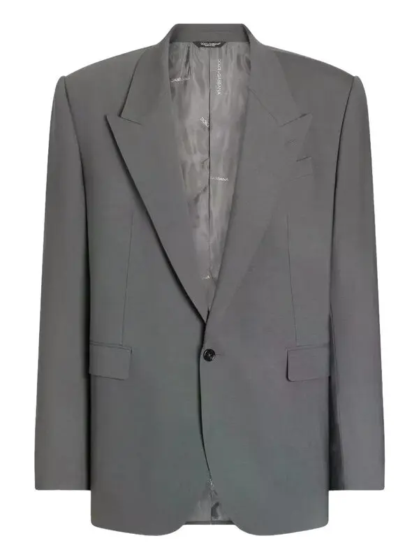 Dolce & Gabbana Palermo Single-breasted Wool Jacket - Grey