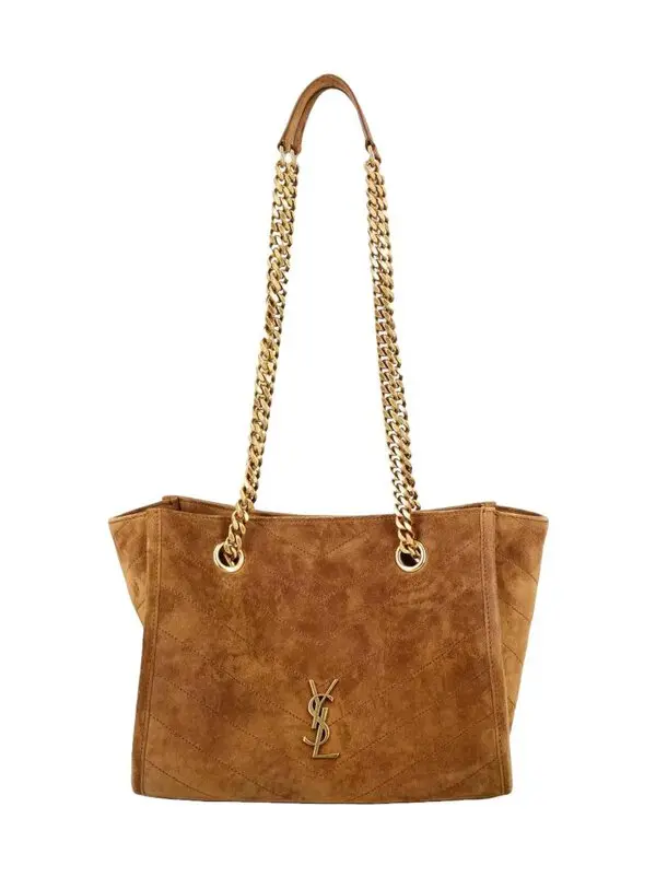 Saint Laurent Chevron-quilted Tote Bag - Brown