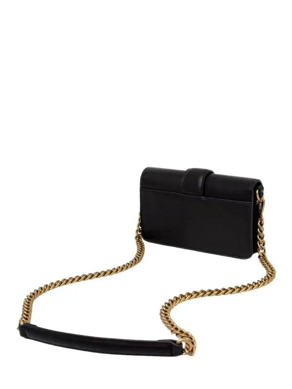 Just Cavalli Snake-motif Plaque Chain-strap Mini Bag - Black
