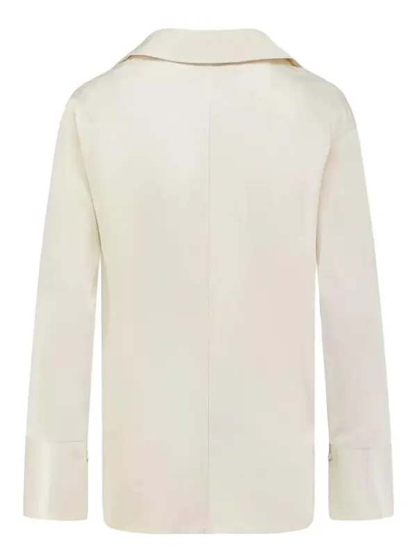 SEMICOUTURE V-neck Long-sleeve Shirt - Neutrals