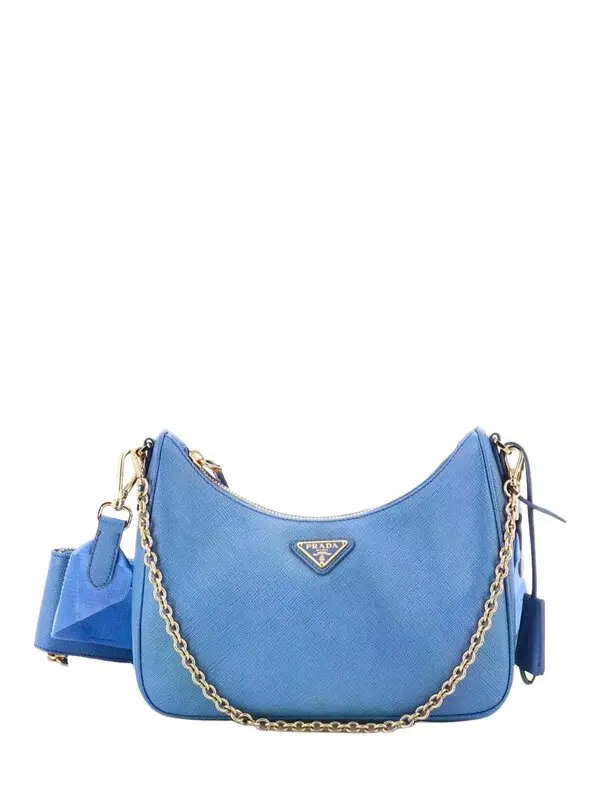Prada Re-edition 2005 Saffiano Leather Shoulder Bag - Blue