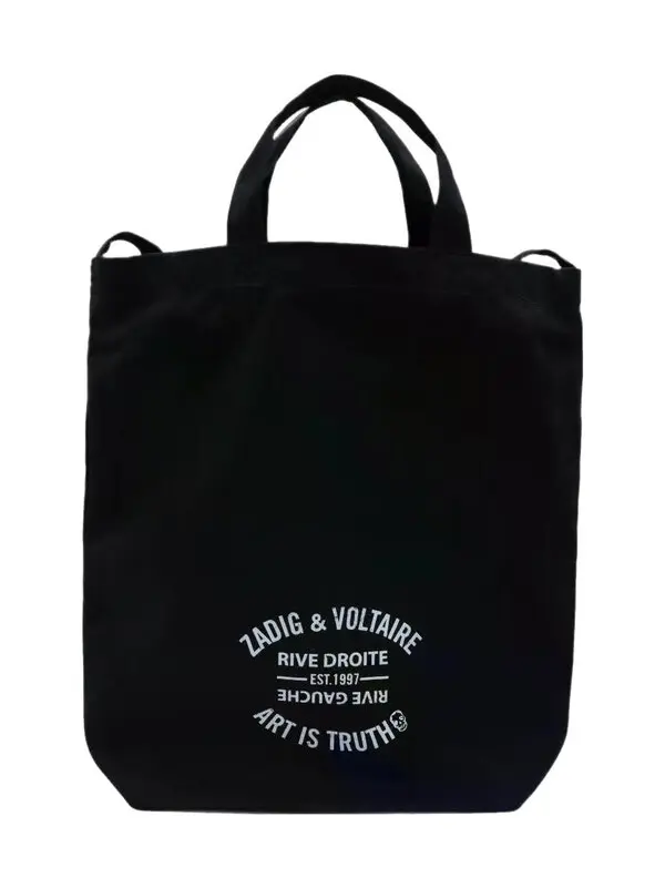 Zadig&Voltaire Logo-print Canvas Tote Bag - Black
