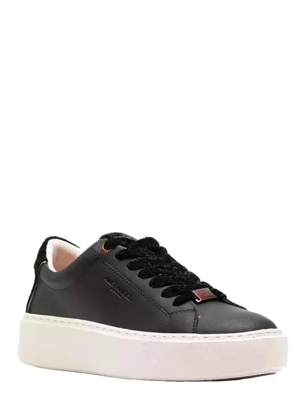 ALEXANDER SMITH Logo-embossed Leather Sneakers - Black