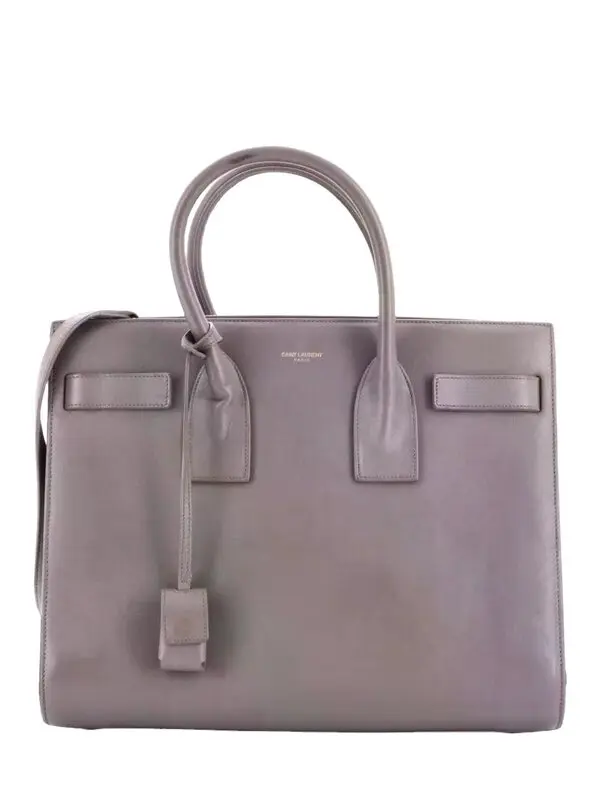 Saint Laurent Sac De Jour Leather Small Tote Bag - Grey