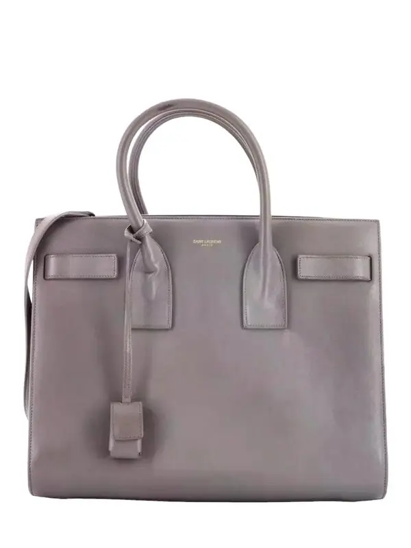 Saint Laurent Sac De Jour Leather Small Tote Bag - Grey