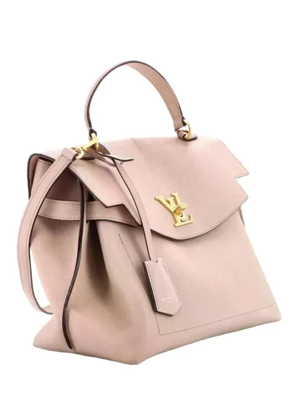 LOUIS VUITTON Lockme Ever Handbag Leather Mm Satchel - Neutrals