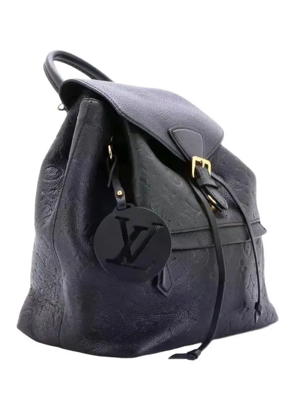LOUIS VUITTON Montsouris Nm Monogram Empreinte Leather Pm Backpack - Black