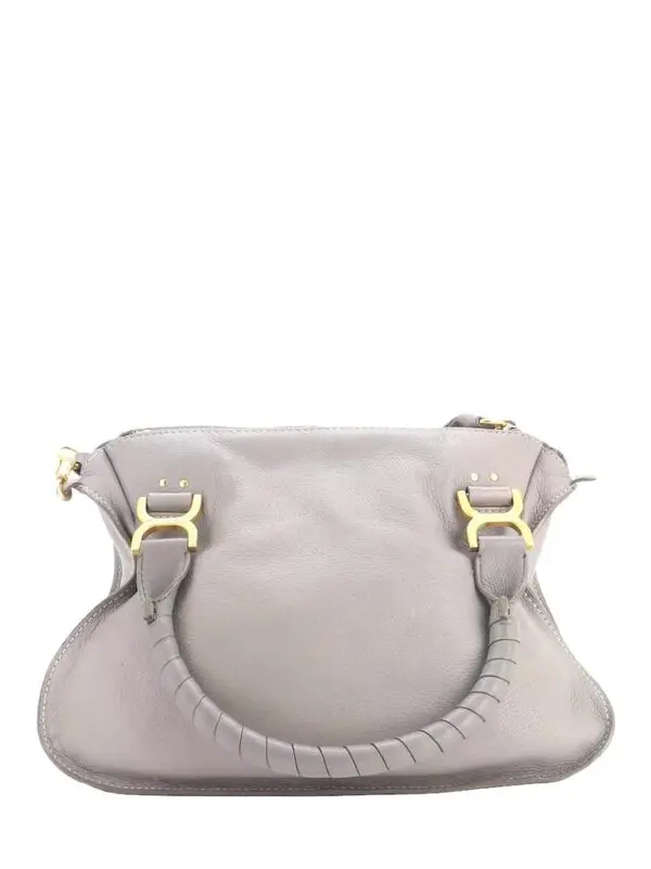 Chloé Marcie Leather Medium Satchel - Grey