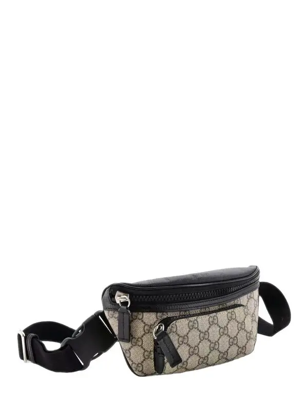 Gucci Eden Waist Bag Gg Coated Canvas Medium Belt Bag - Black