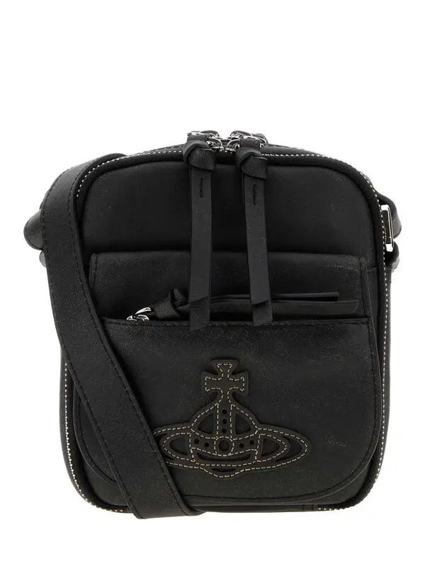 VIVIENNE WESTWOOD Eton Mini Leather Crossbody Bag - Black