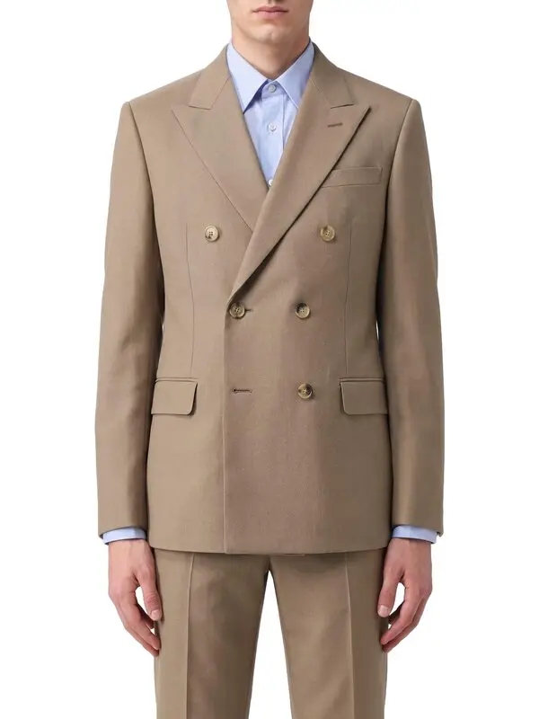 Valentino Garavani Double-breasted Blazer In Pure Virgin Wool - Grey