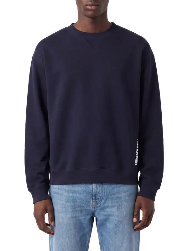 JIL SANDER Cotton Sweatshirt - Black
