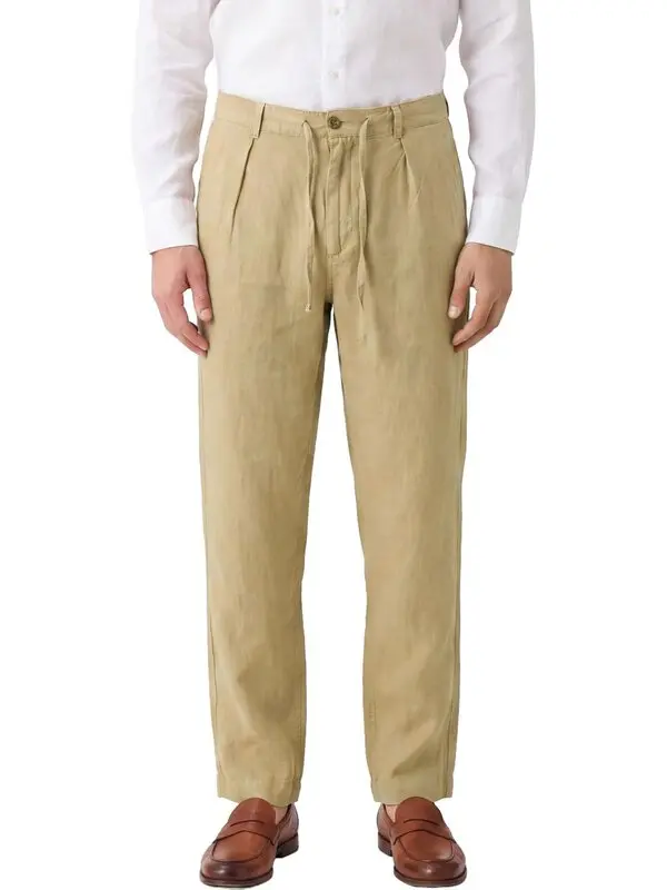 Polo Ralph Lauren Slim Fit Linen Drawstring Pants - Beige