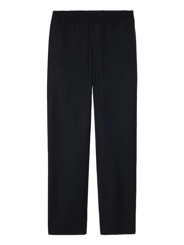 Burberry Wool Flannel Track Pants - Navy