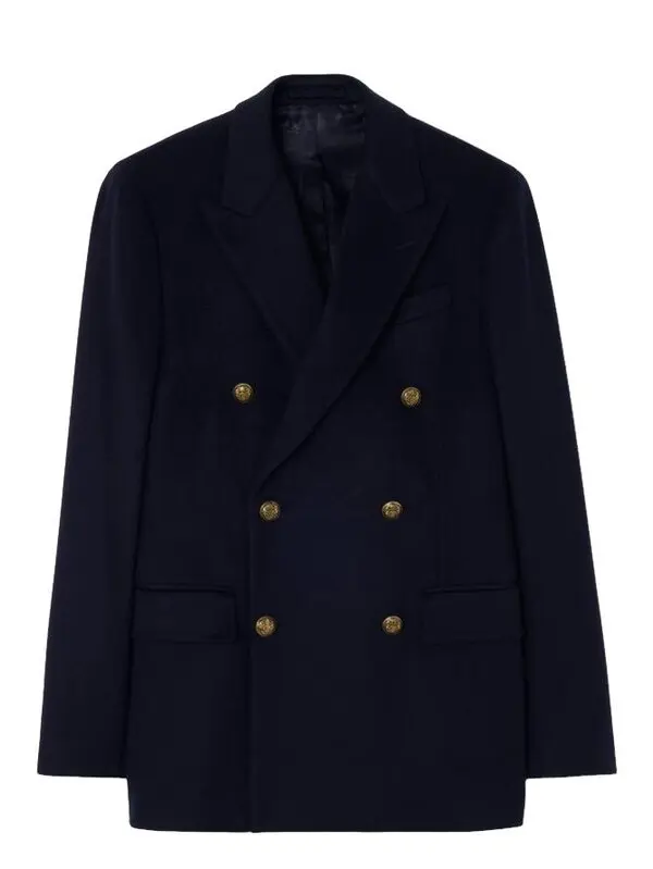 Burberry Cashmere Tailored Jacket - Navy