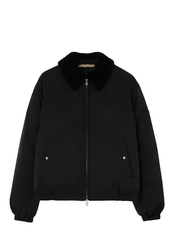 Burberry Nylon Cotton Farnborough Aviator Jacket - Black