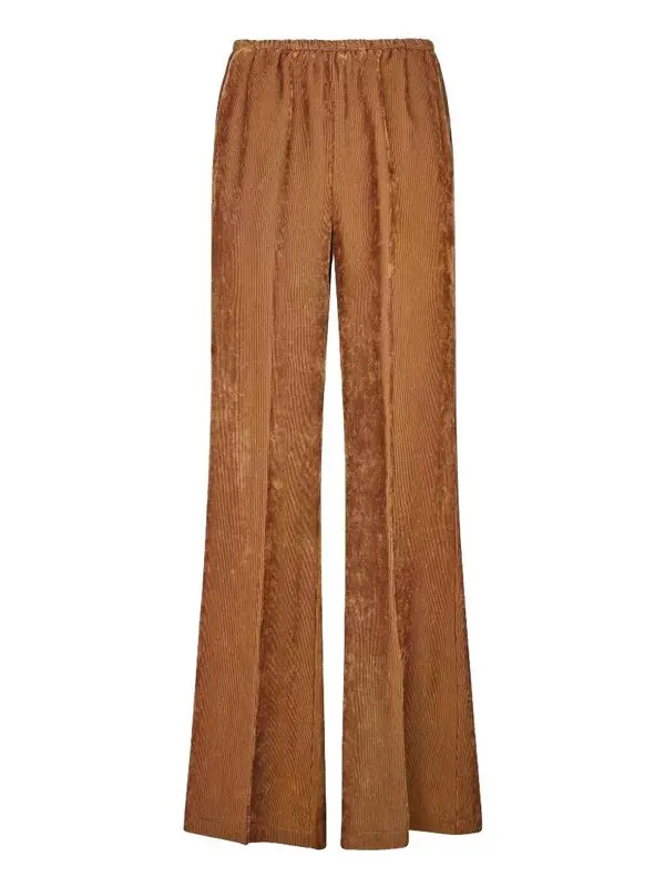 FORTE_FORTE Ribbed-knit Velvet Trousers - Orange