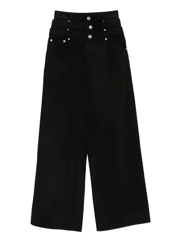 Viktor & Rolf Triple-layer Button-fastening Jeans - Black