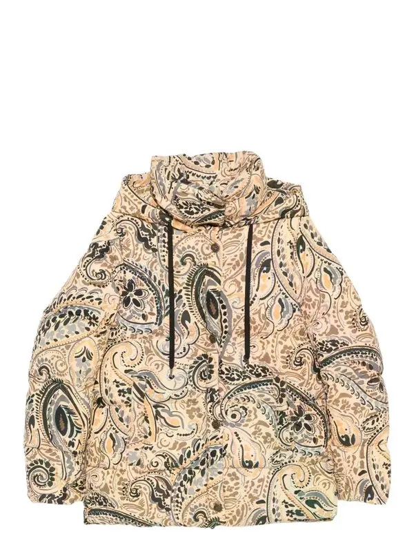 Etro Paisley-print Hooded Padded Jacket - Neutrals