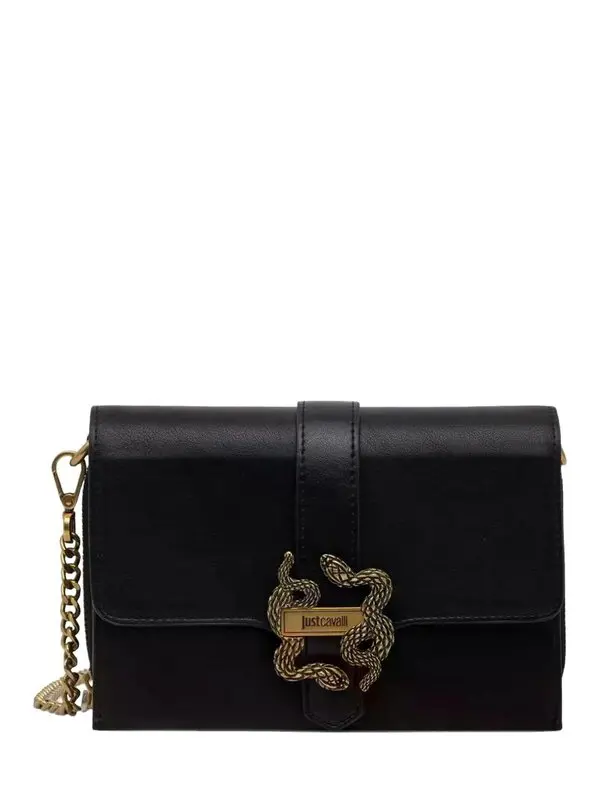 Just Cavalli Snake Plaque Mini Bag - Black