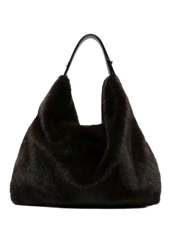 GHERARDINI Faux-fur Shoulder Bag - Brown