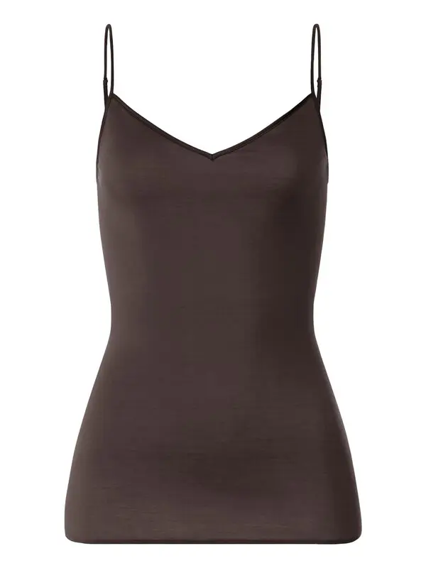 Hanro Cotton Seamless Camisole - Brown