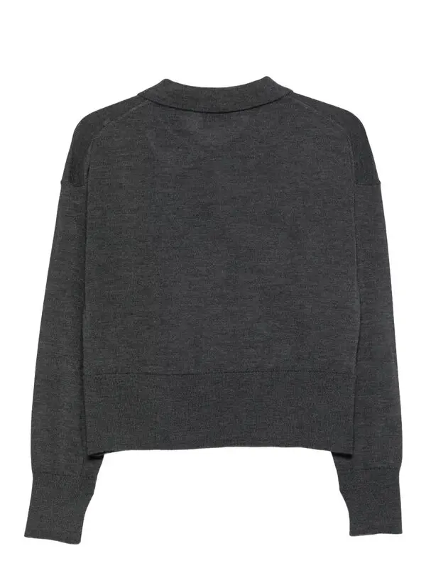 DANIELE FIESOLI Merino-wool Knitted Polo Top - Grey