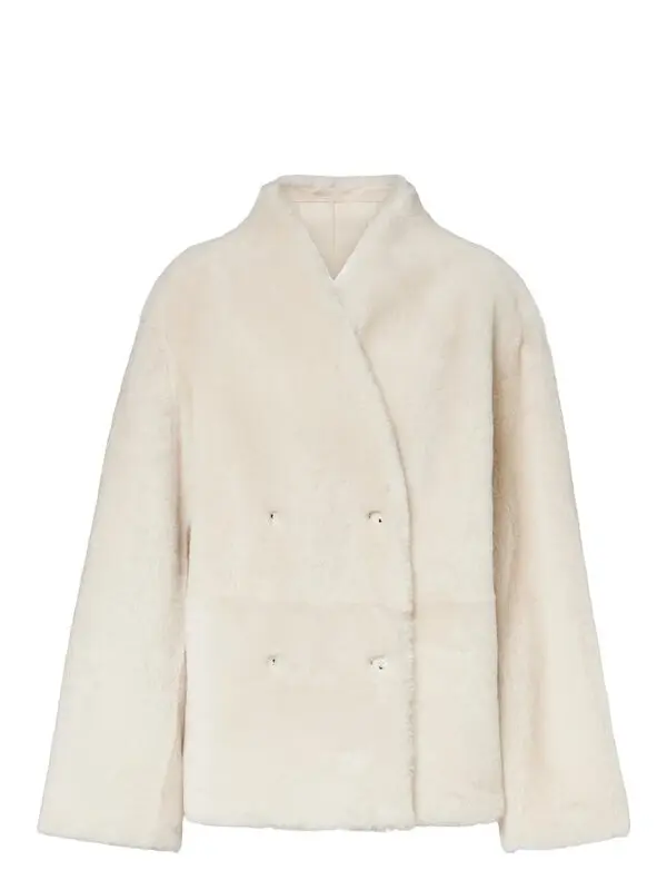 Loulou De Saison Catherine Reversible Shearling Jacket - White