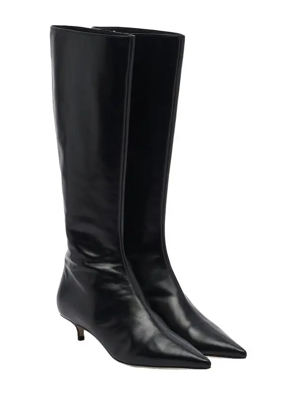 JIMMY CHOO Amis Leather Knee-high Boots - Black