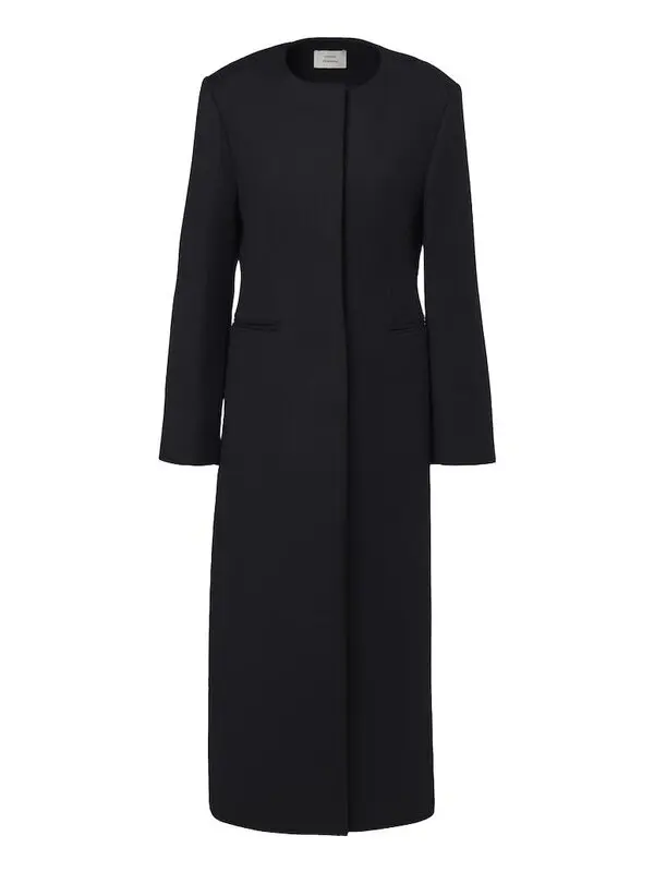 Loulou De Saison Arita Wool Twill Coat - Black