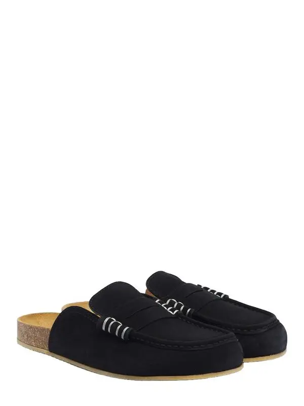 JW Anderson Stitch Suede Mules - Blue
