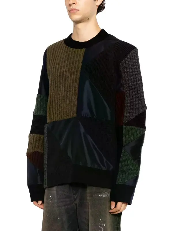 Sacai Saicai X A.p.c. Quilts Sweater - Blue
