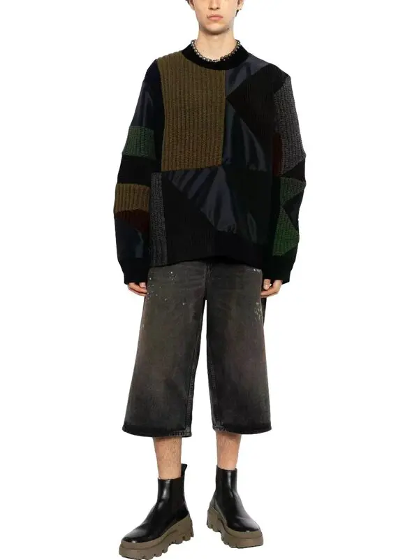 Sacai X A.p.c. Quilts Sweater - Blue