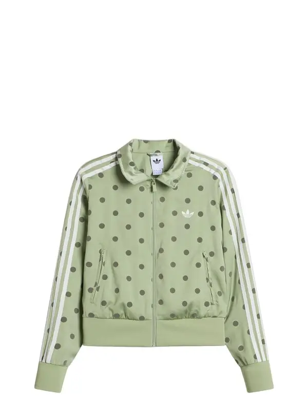 Adidas Satin Polka Dots Track Top - Magic Lime