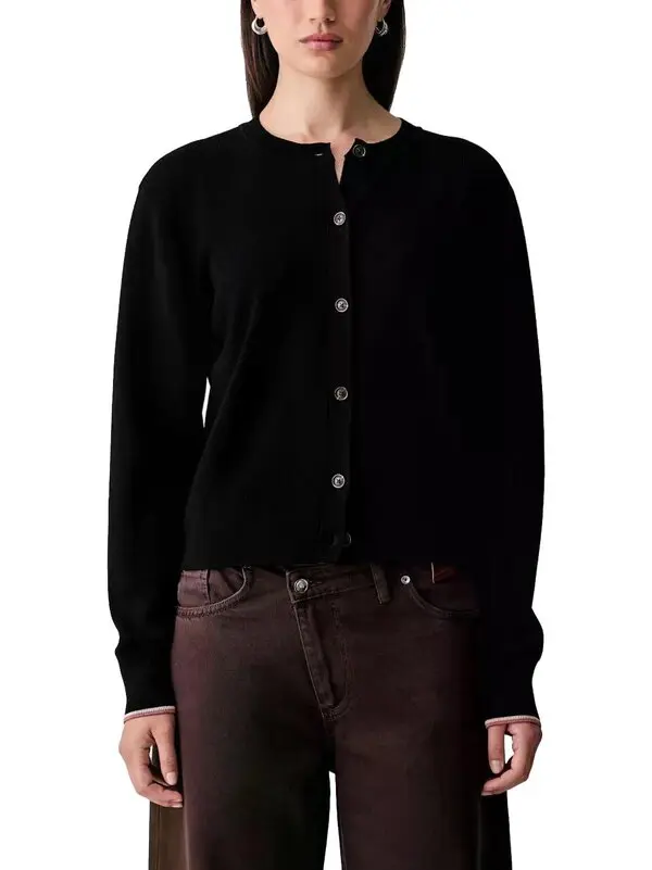 Scotch & Soda Embroidered Button-up Cardigan - Black