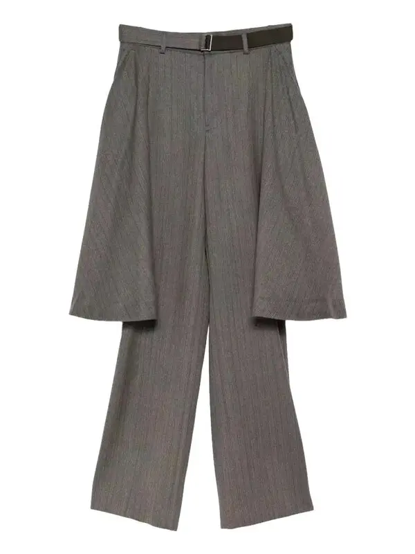 Sacai Herringbone Suiting Trousers - Grey