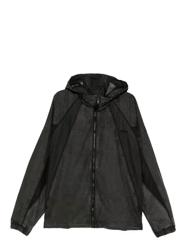 JUUN.J Hooded Panelled Jacket - Black