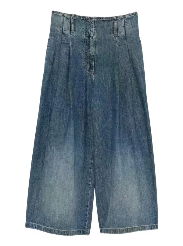JUUN.J Pleated Wide-leg Jeans - Blue