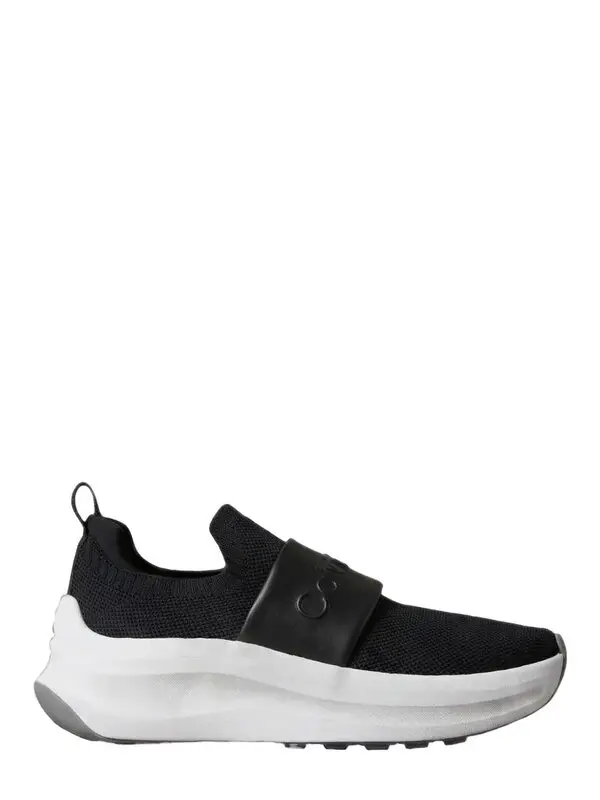 Calvin Klein Volumax Logo-strap Knit Sneakers - Black