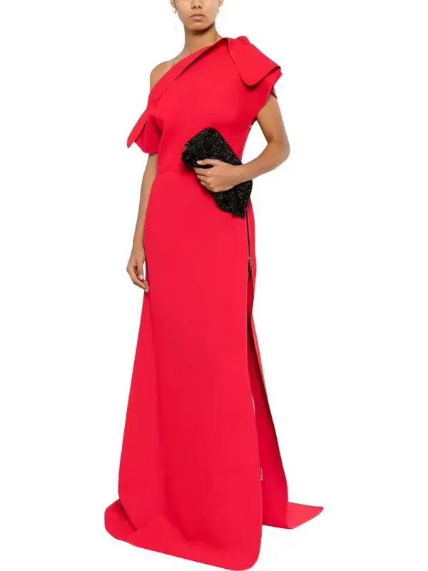 Maticevski Bonded Architectural Gown - Red