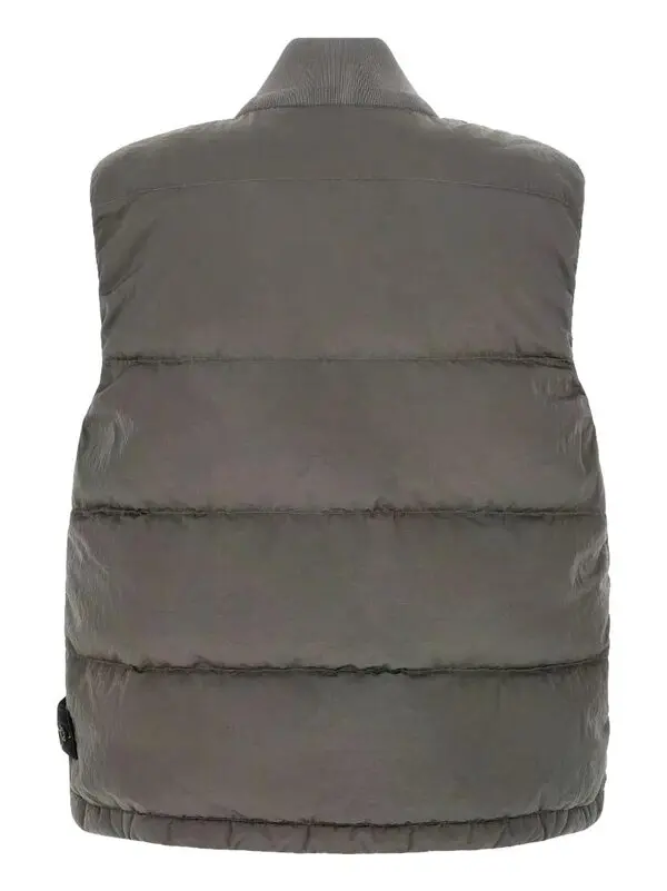 Stone Island Quilted Crinkled-effect Gilet - Grey