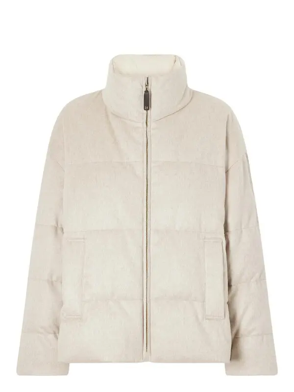Max Mara Mtcdivina Reversible Cashmere Down-blend Jacket - Neutrals
