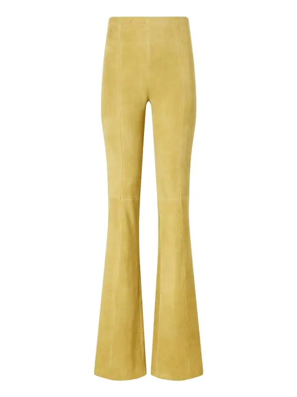Stouls Gégé Suede Flared Pants - Neutrals